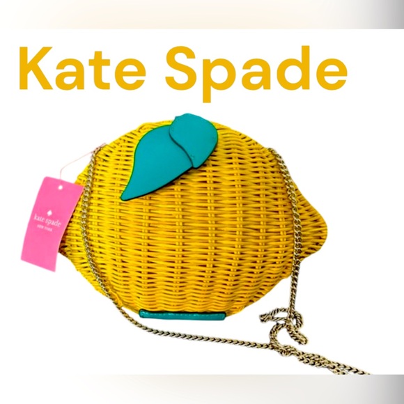 kate spade | Bags | Nwt Kate Spade Perfect Picnic Lemon Wicker ...